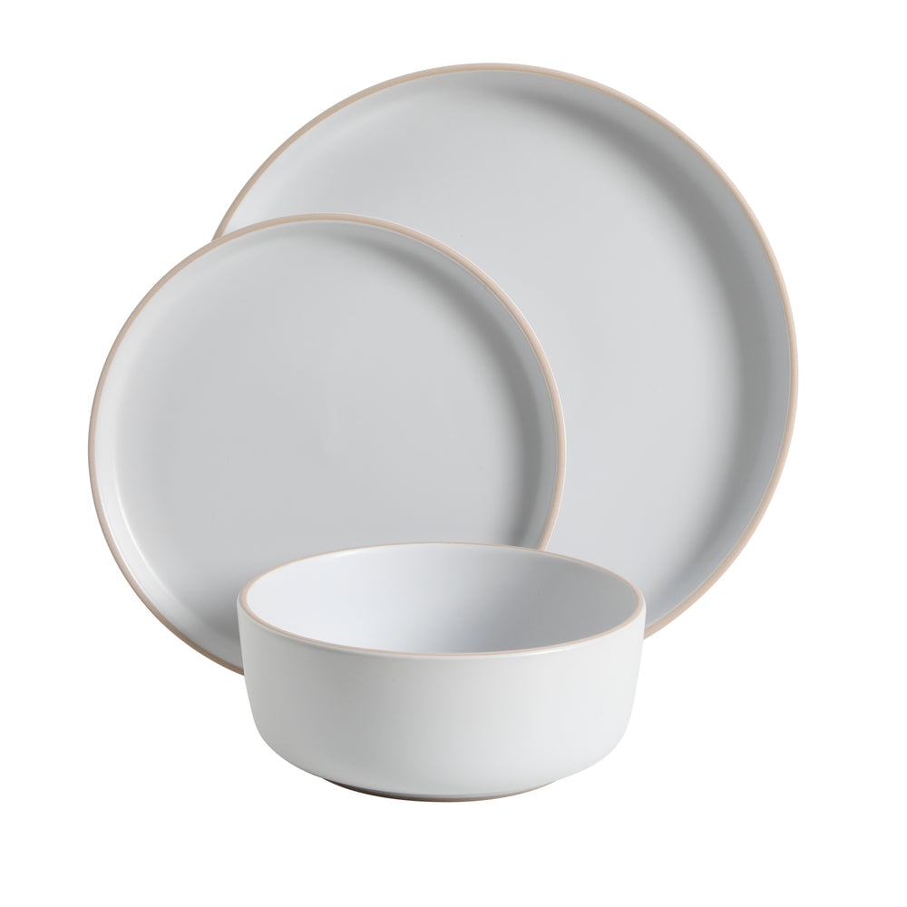 Gibson Home Everyday Essential 12-Piece Stoneware Dinnerware Set
