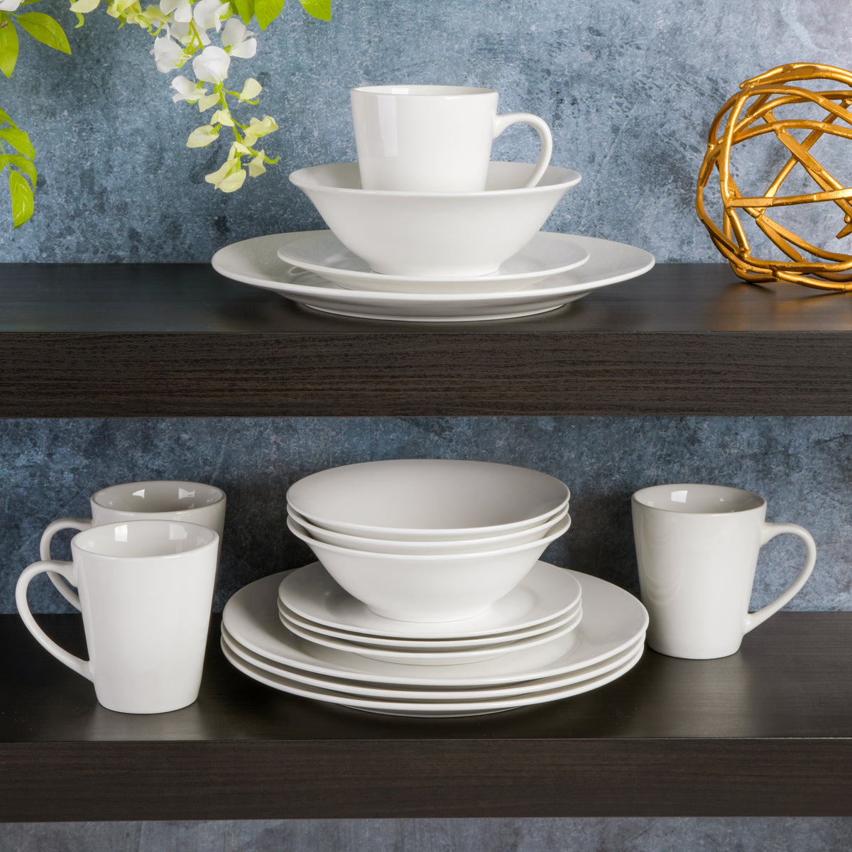 Gibson Home Noble Court 16-Piece Dinnerware Set