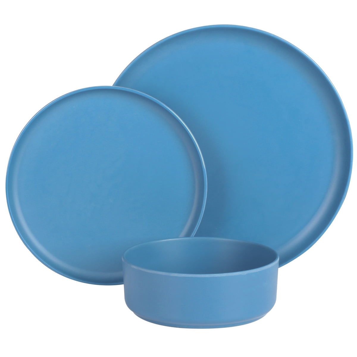 Gibson Home Canyon Crest 12-Piece Stackable Matte Melamine Dinnerware