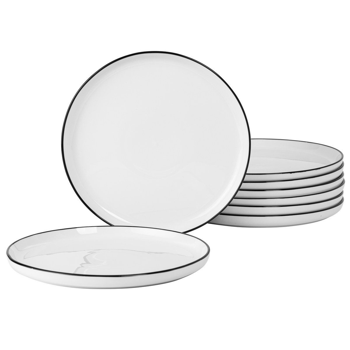 Gibson Home Oslo 8-Piece Porcelain 10.5" Dinner Plate Set