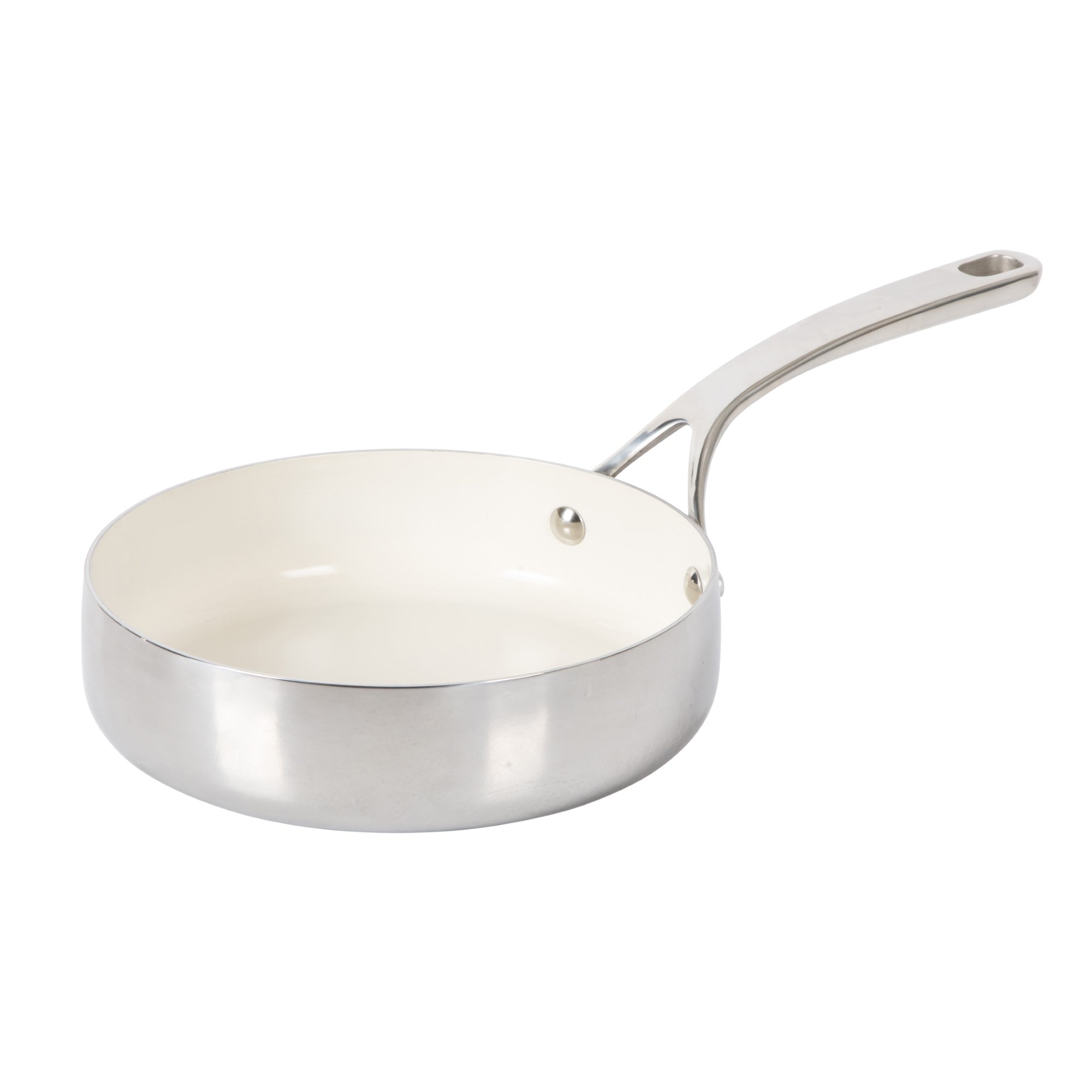 Bloomhouse 8 Inch Triply Stainless Steel Fry Pan w/ Non-Stick Non-Toxi