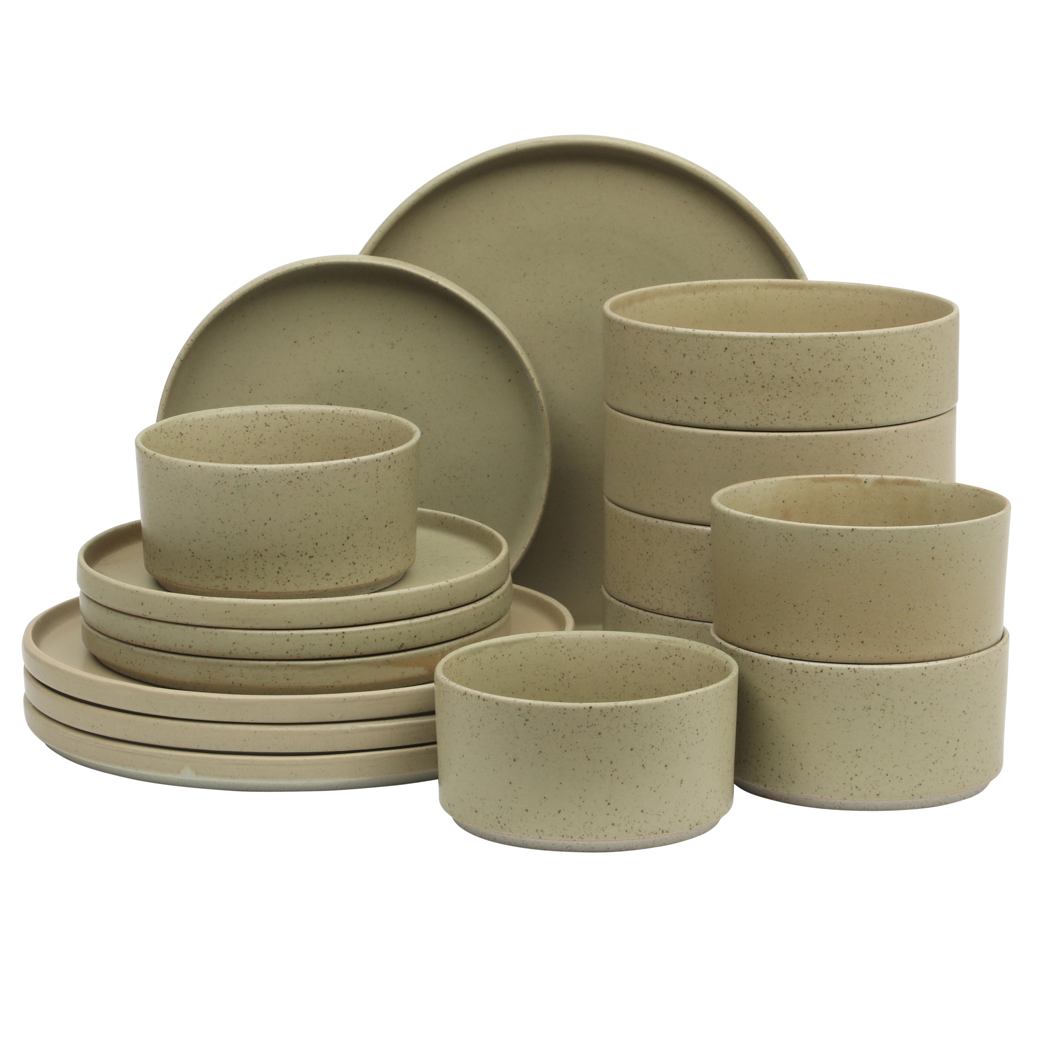Gibson Elite Tatum Premium Porcelain Matte Reactive Glaze 16 Piece (Se