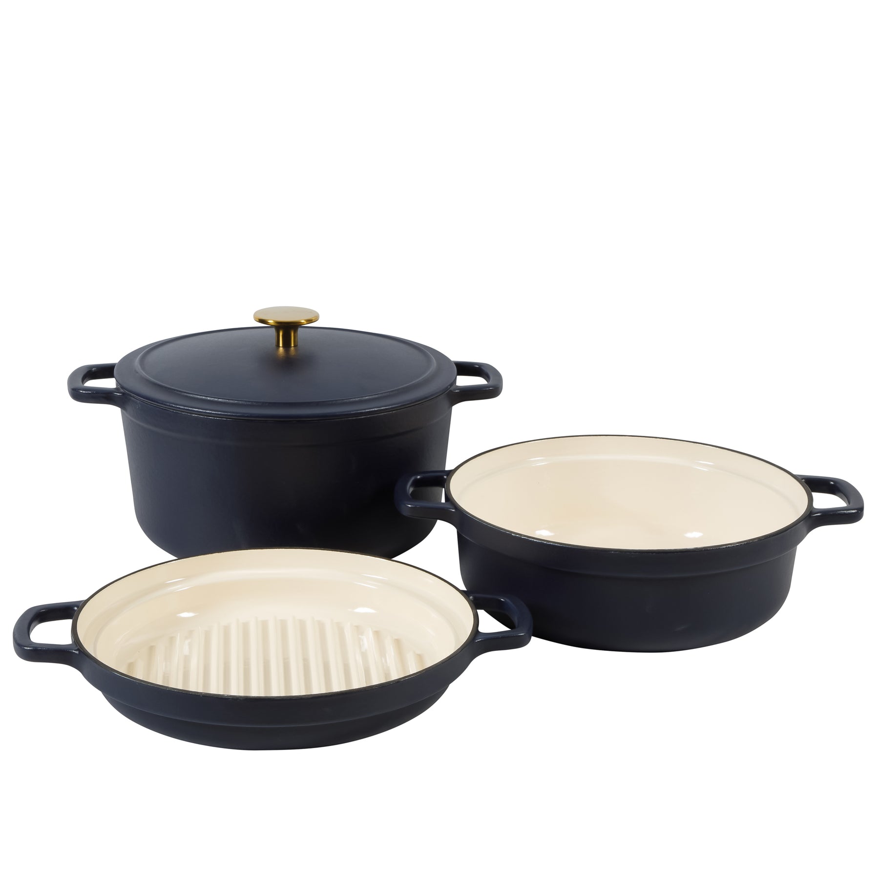 Sur La Table Kitchen Essentials 4-Piece Enameled Cast Iron Stackable C