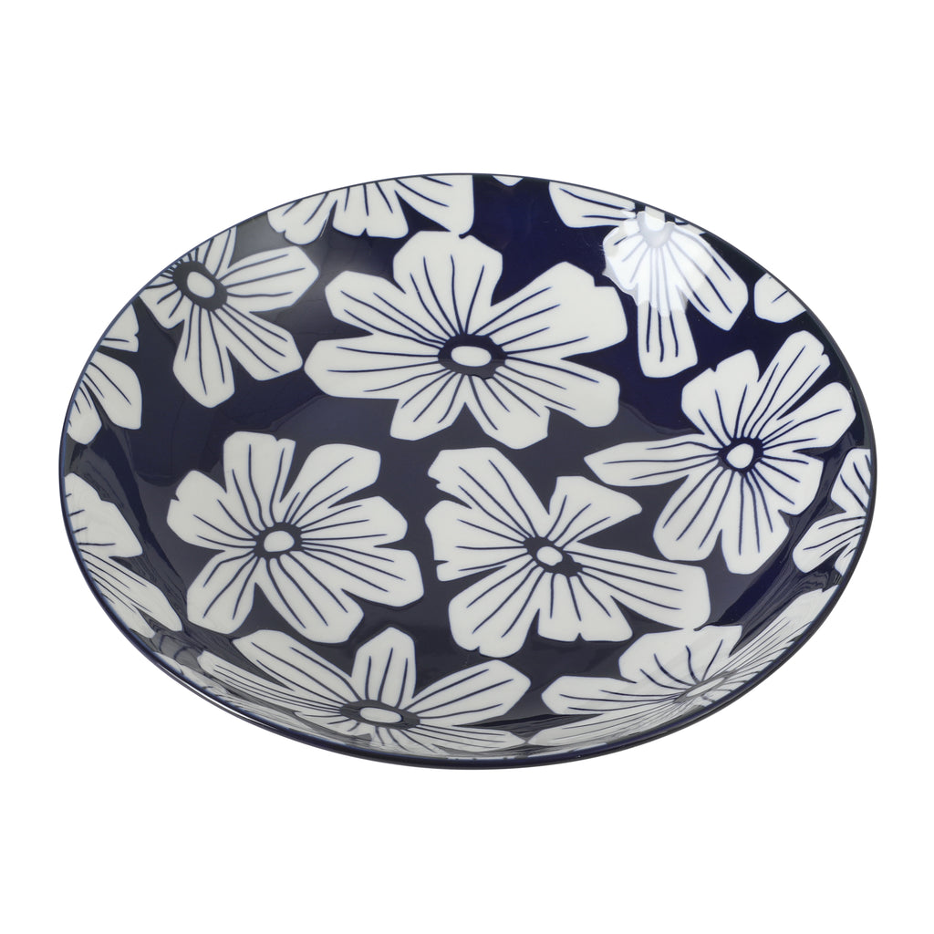 Gibson Home Heritage Sky 4-Piece Pasta Bowl Set, 8 Inch Round Stonewar