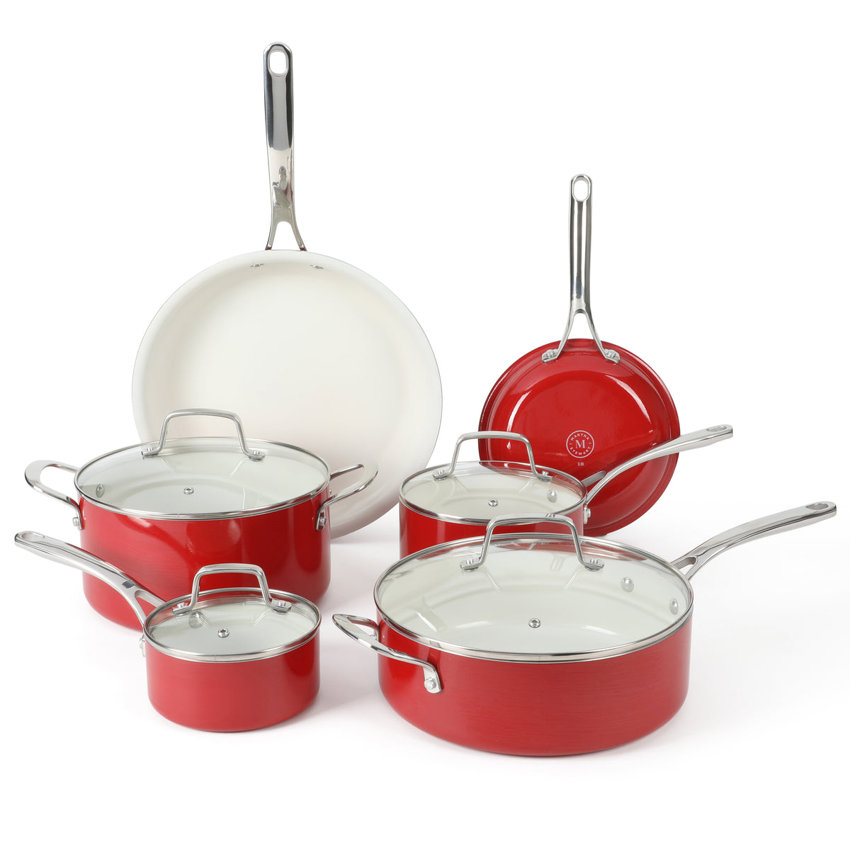 Martha Stewart Lockton 10-Piece Heavy Gauge Aluminum Cookware Set w/ C